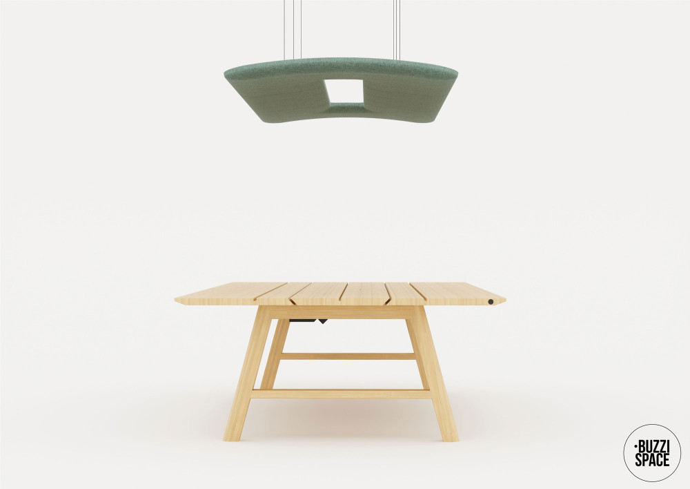 Quiet Mark | BuzziSpace BuzziZepp Suspended Acoustic Lighting Element